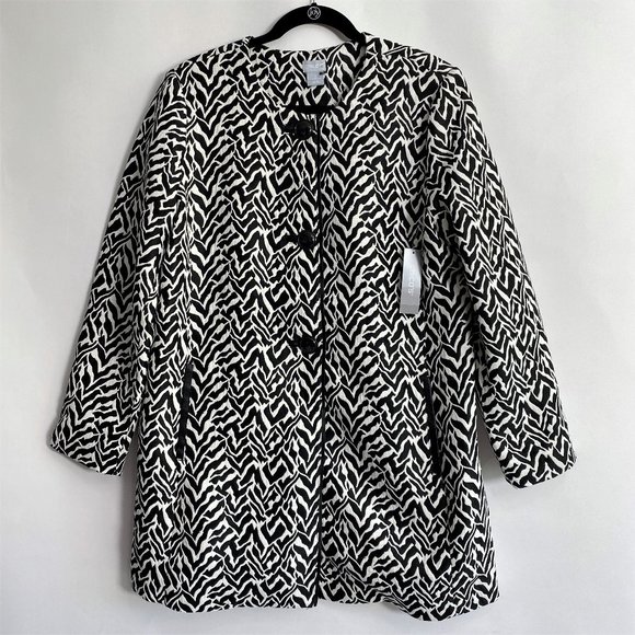 Chico's | Jackets & Coats | Nwt Chicos Jacquard Zebra Print Topper ...